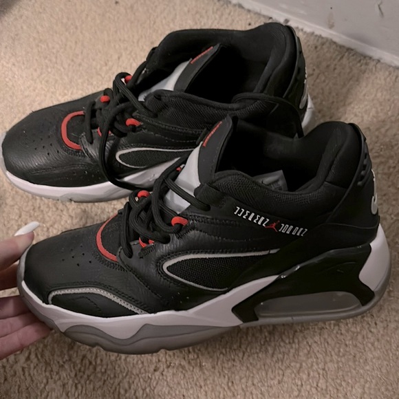 Nike | Shoes | Nike Air Jordan Point Lane Black Cement Grey Red White ...